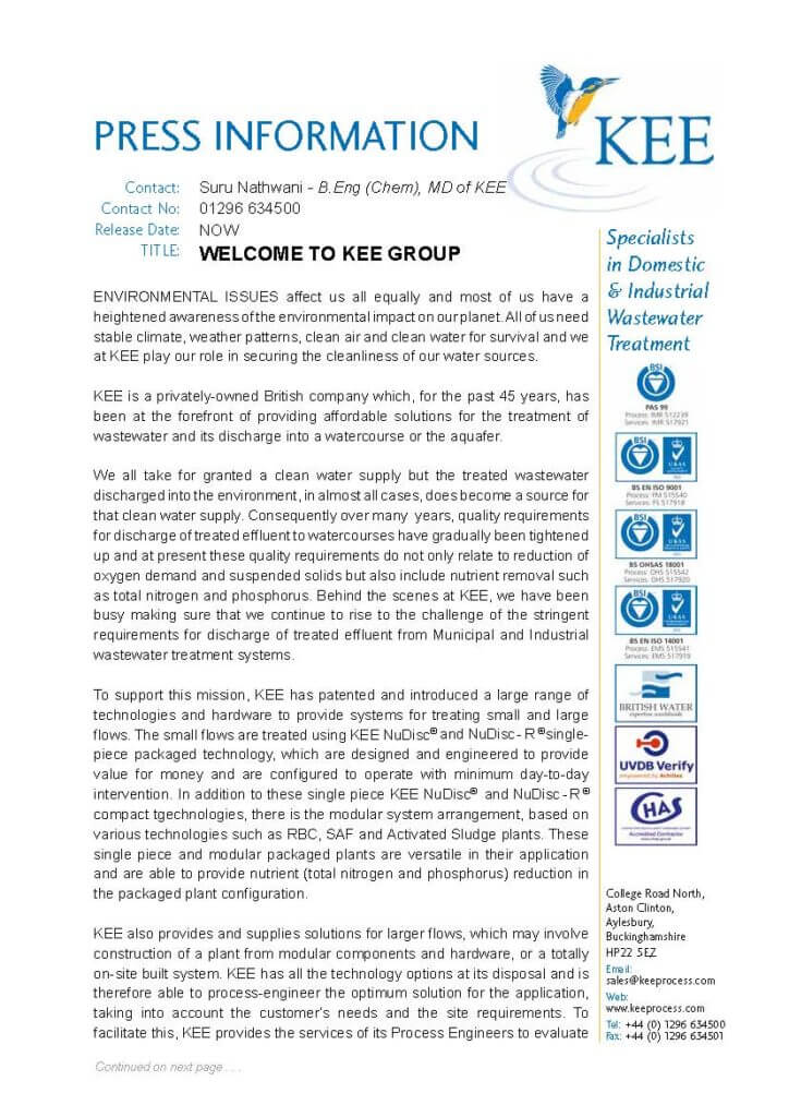 Press Articles - KEE Process